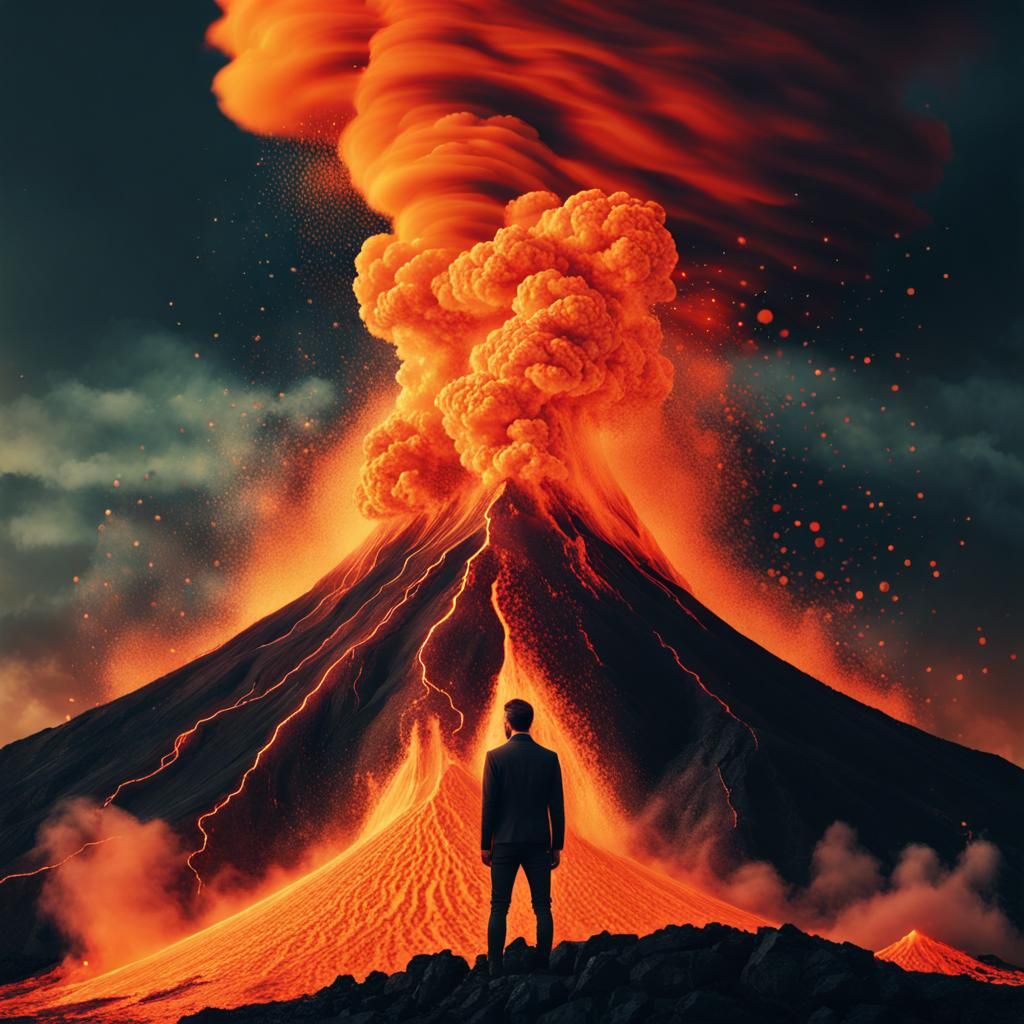 Volcano - AI Generated Artwork - NightCafe Creator