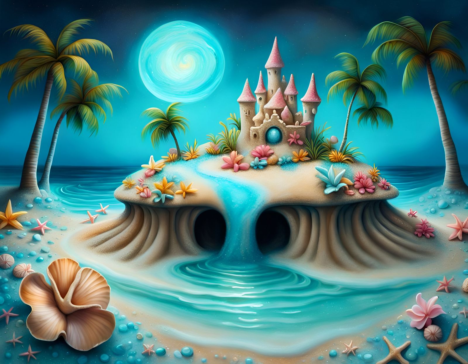 Sandcastle (Tropical Sandcastle Series) - AI Generated Artwork ...