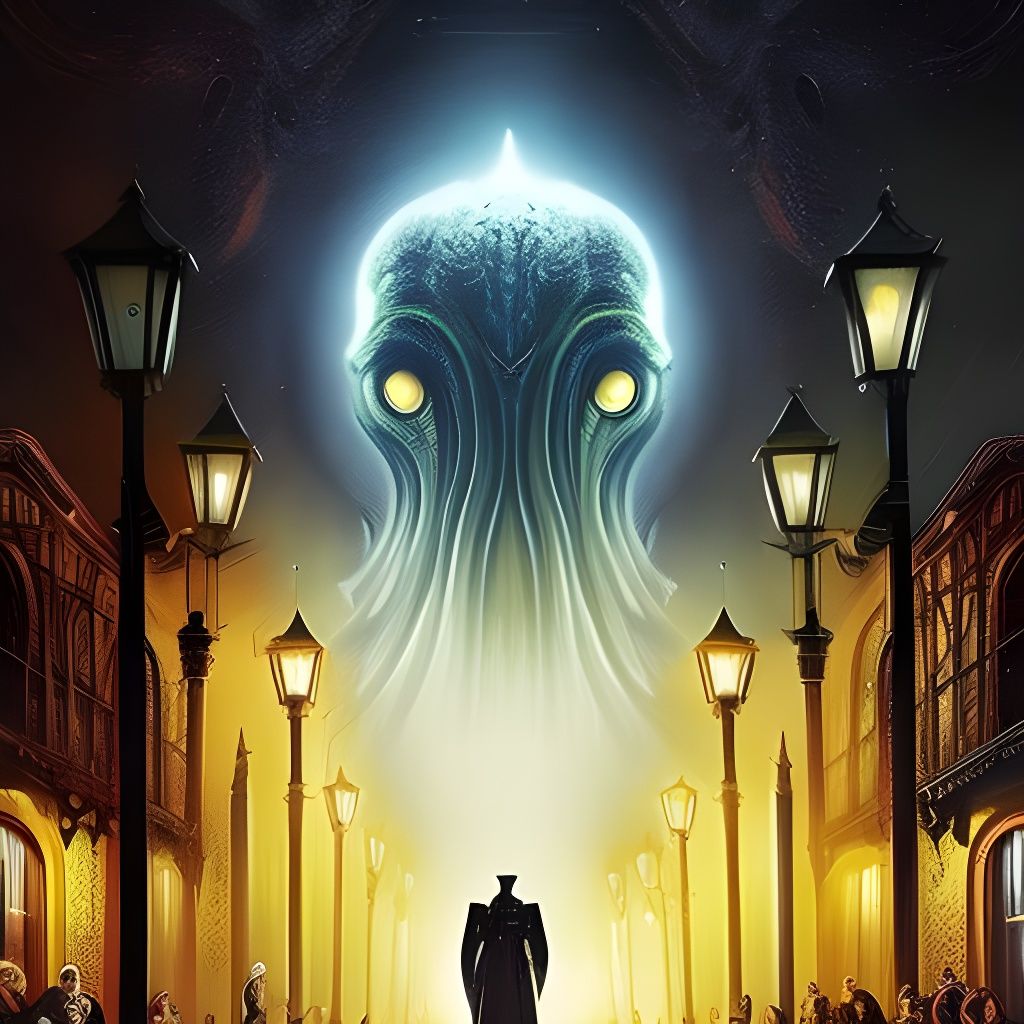 Cthulhu rises above the City of Carcosa - AI Generated Artwork ...