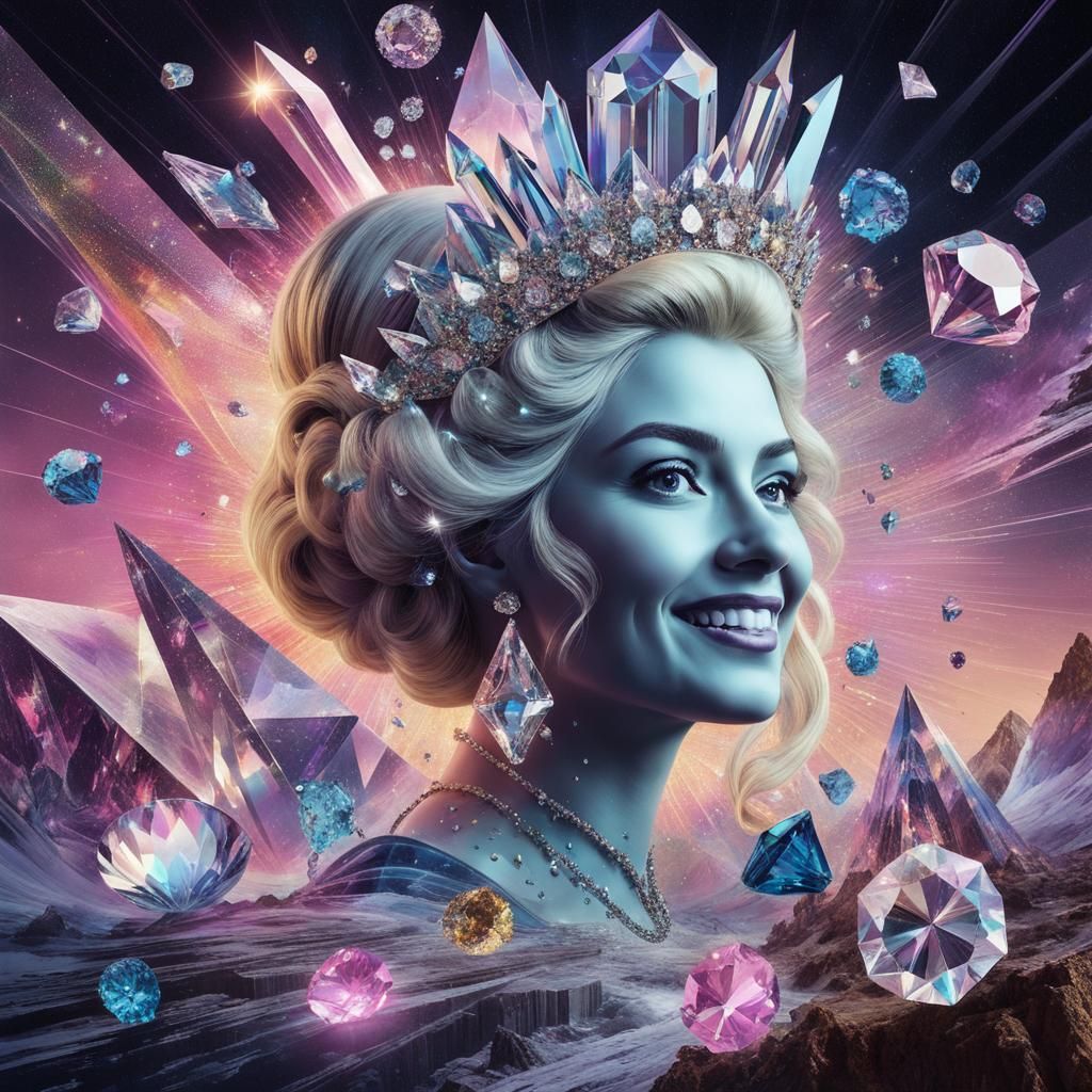 Crystals Queen Fantasy v1 🩷 - AI Generated Artwork - NightCafe Creator