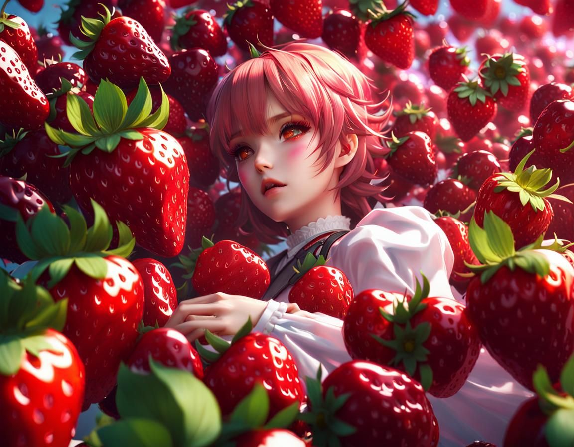 Strawberry Overload - AI Generated Artwork - NightCafe Creator