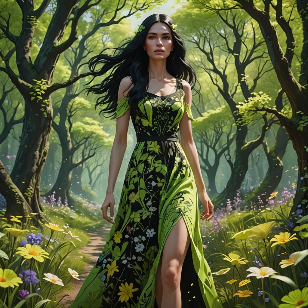 Lady Spring 2 - AI Generated Artwork - NightCafe Creator