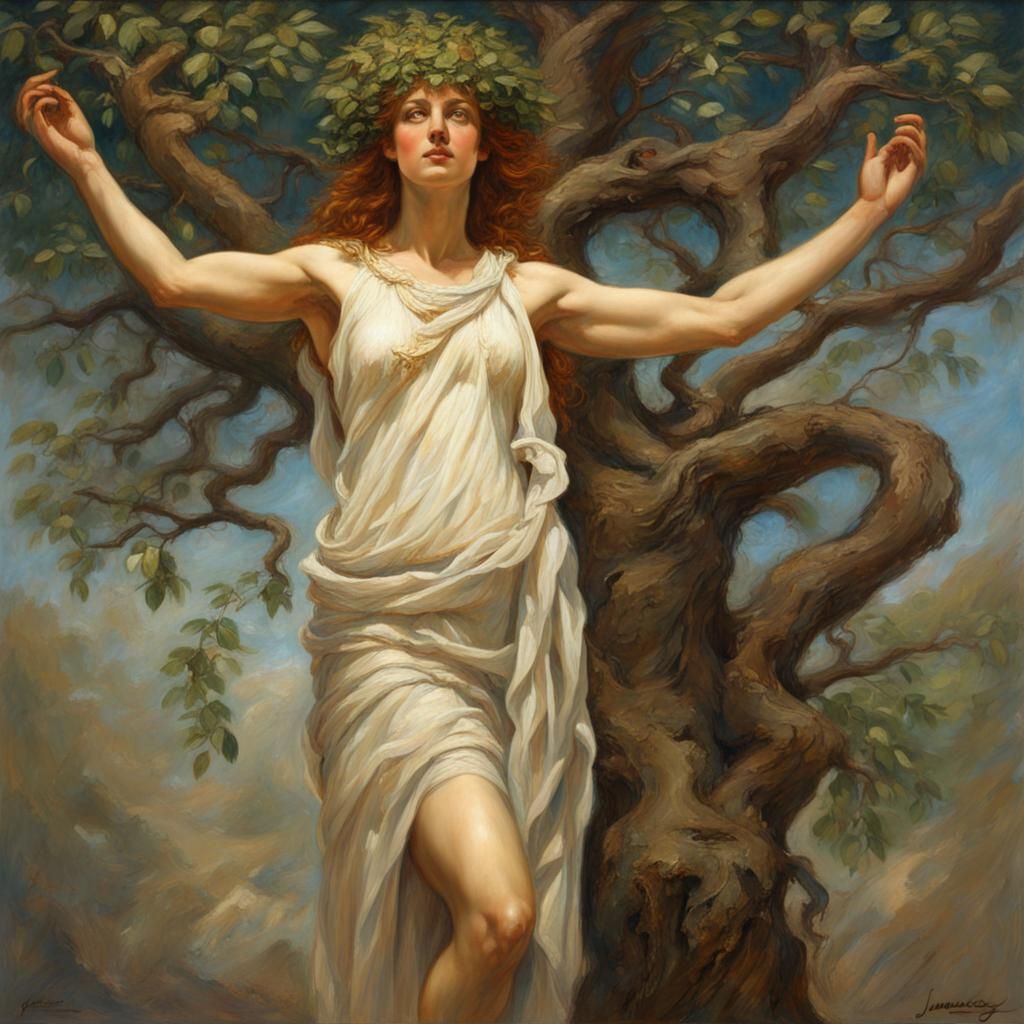 Greek Goddess who turned into a tree. - AI Generated Artwork ...