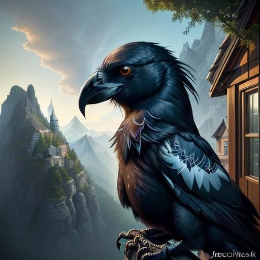The magic raven - AI Generated Artwork - NightCafe Creator