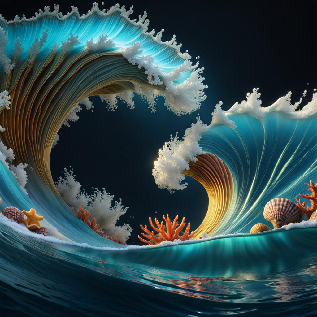 Split sea - AI Generated Artwork - NightCafe Creator