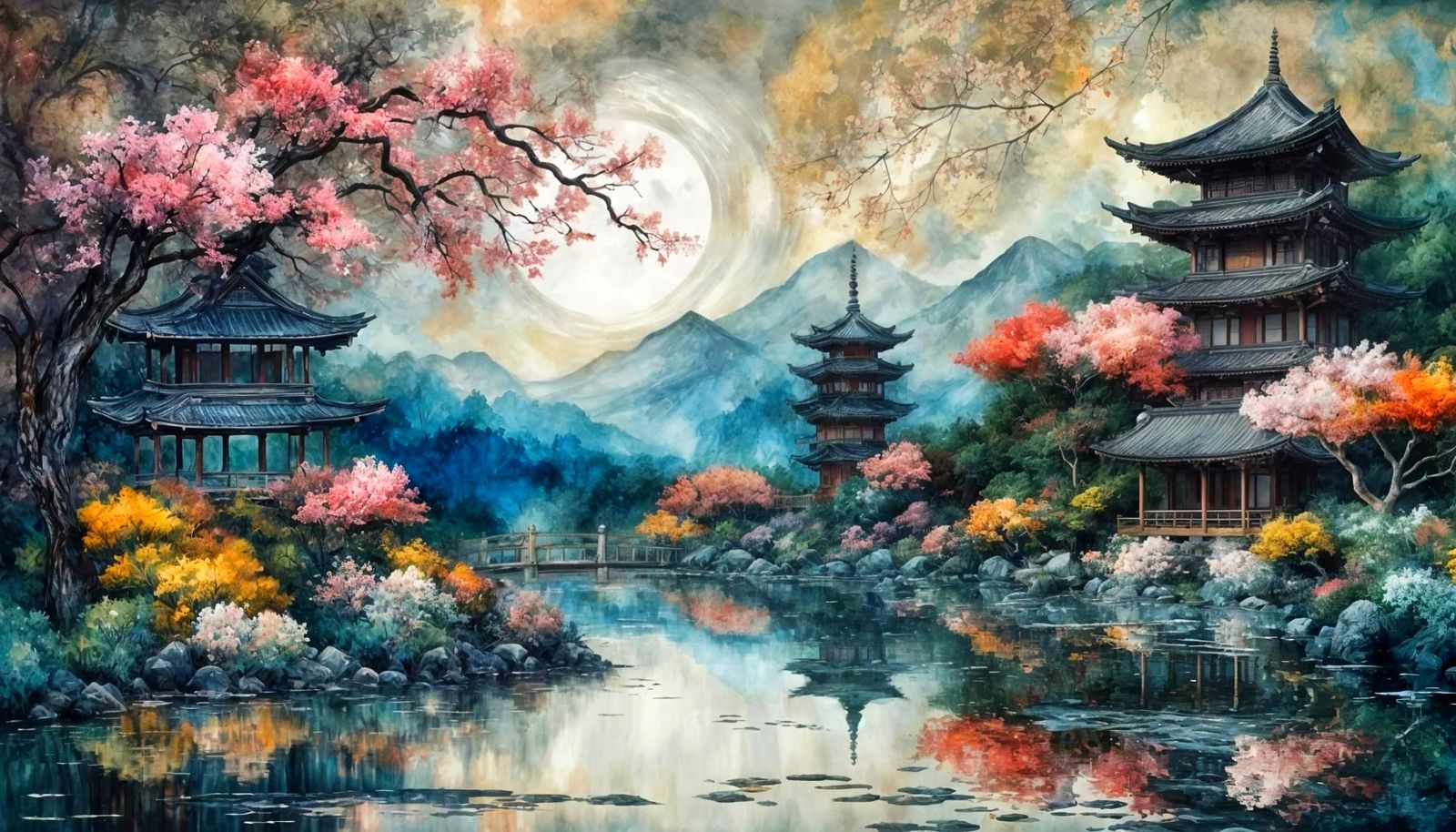 Moody spring landscape- Daily challenge #840 - NightCafe Creator