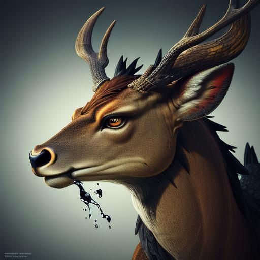 deer-agon (dragon and deer fusion) - AI Generated Artwork - NightCafe ...