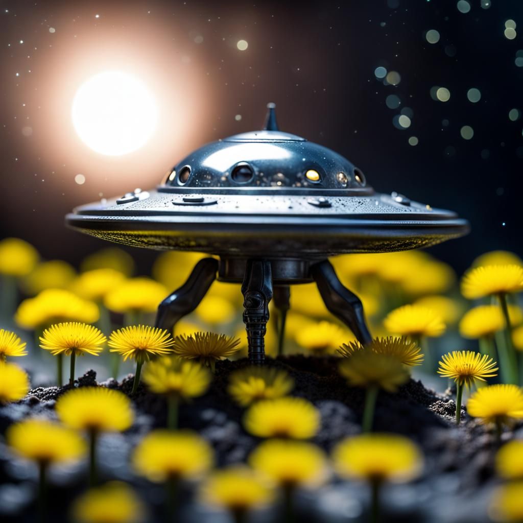 Photograph, Macro, miniature alien spaceship with alien in it on the ...