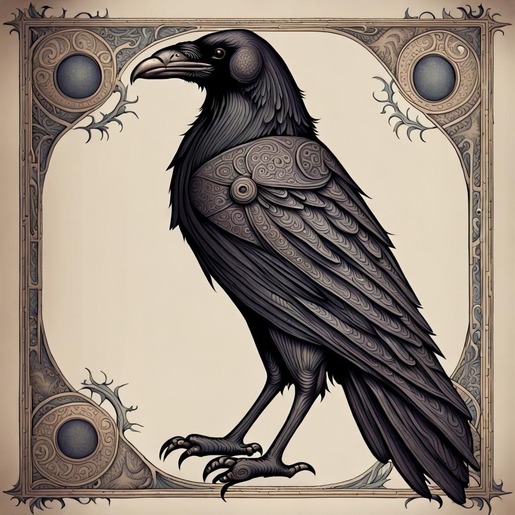 Medieval Raven - AI Generated Artwork - NightCafe Creator