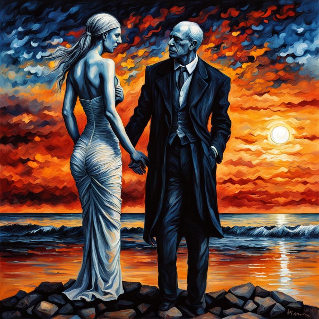 Lovers lament in an acid ink illustration by jerermy Mann :: charles ...