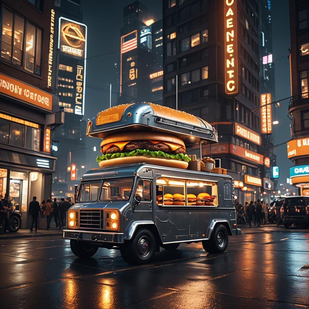 The burger car - AI Generated Artwork - NightCafe Creator