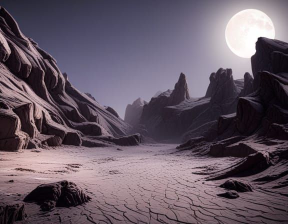 Alien Moonscape #3 - AI Generated Artwork - NightCafe Creator