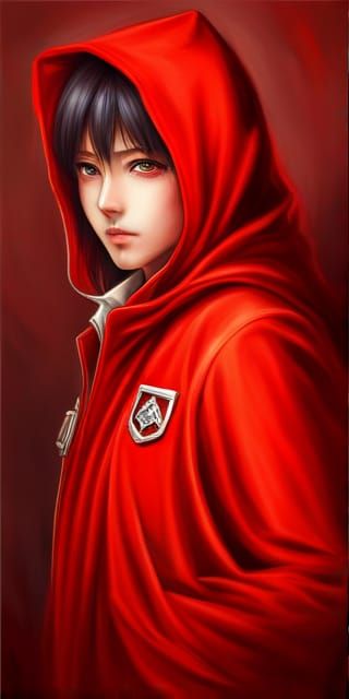 Red Hooded Menace by artist "anime", Anime Key Visual, Japanese Manga ...