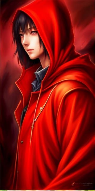 Red Hooded Menace by artist "anime", Anime Key Visual, Japanese Manga ...