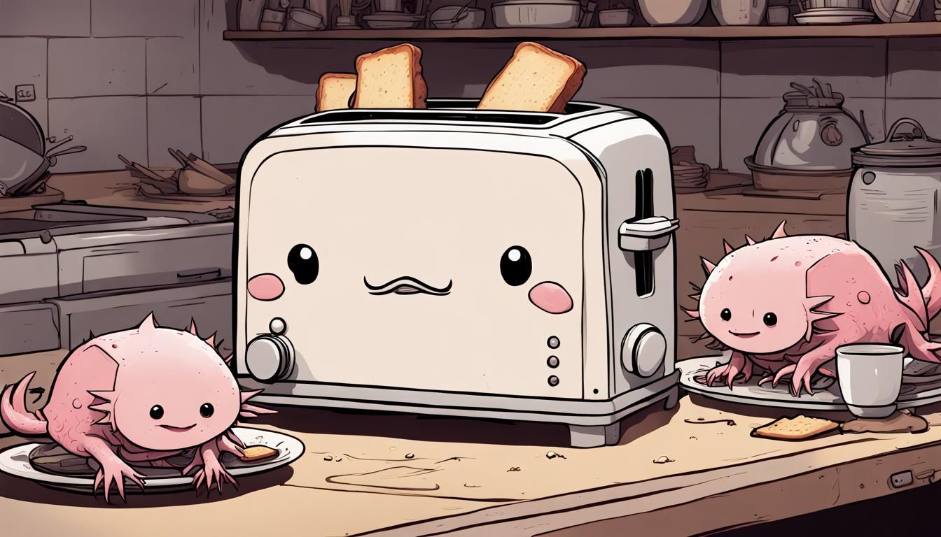 Friendly Toaster And Friends - AI Generated Artwork - NightCafe Creator