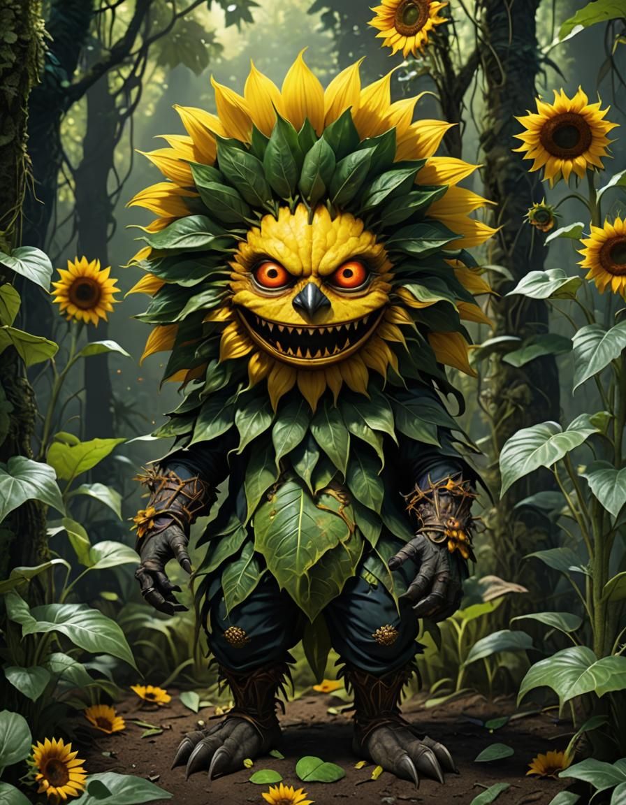 sunflower demon - AI Generated Artwork - NightCafe Creator