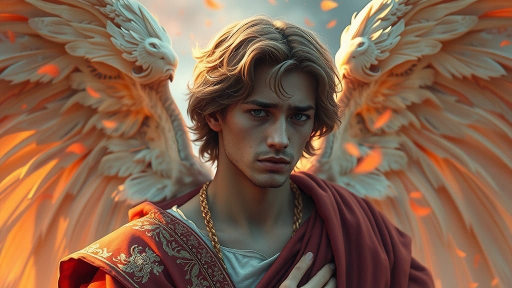 Ethereal Angel in Agony, Hyperrealistic Concept Ar... - AI Art