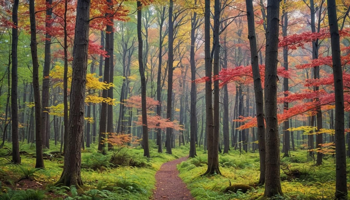 Wooded Nature Scene, Vibrant Colors - AI Generated Artwork - NightCafe ...