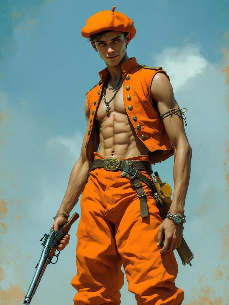 19th Century Ruffian in Art Nouveau Style - AI Art