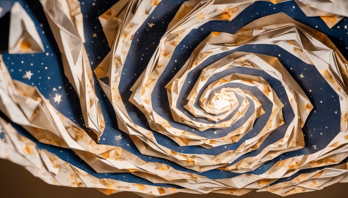 An origami view of the section of the Milky Way Galaxy that contains ...