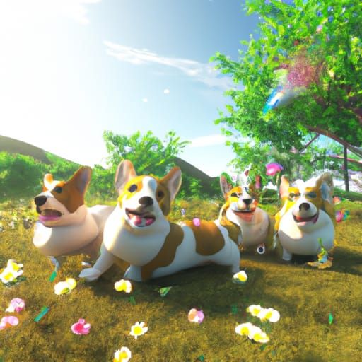 N64 Corgis - AI Generated Artwork - NightCafe Creator
