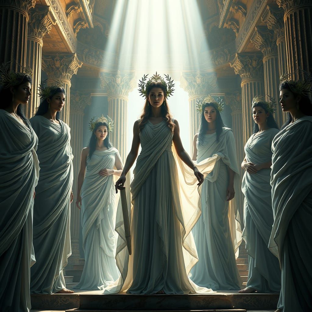 Pythia of Delphos Unveils Mystical Revelation in A... - AI Art