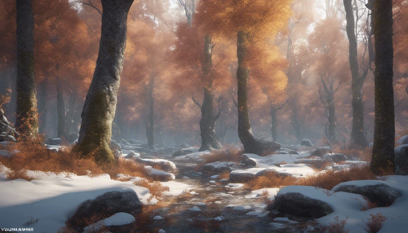 Autumn Forest Landscape - AI Generated Artwork - NightCafe Creator