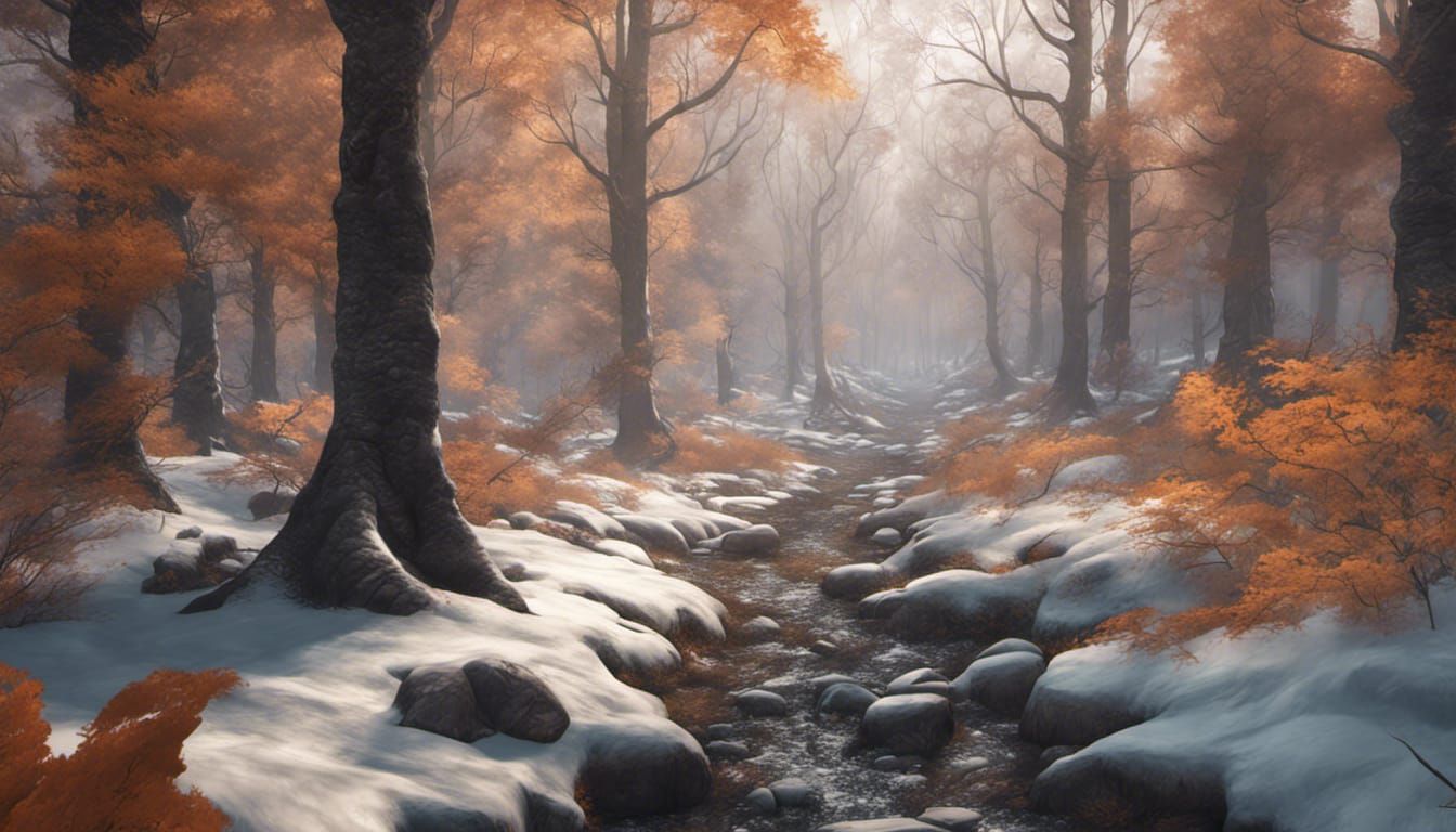 Autumn Forest Landscape - AI Generated Artwork - NightCafe Creator