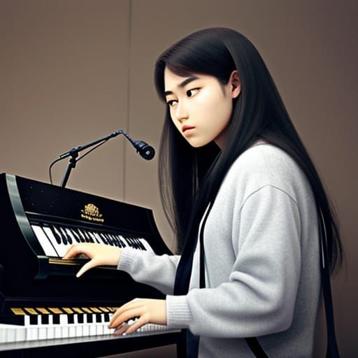 Hyper Realistic Theremin Player - AI Art