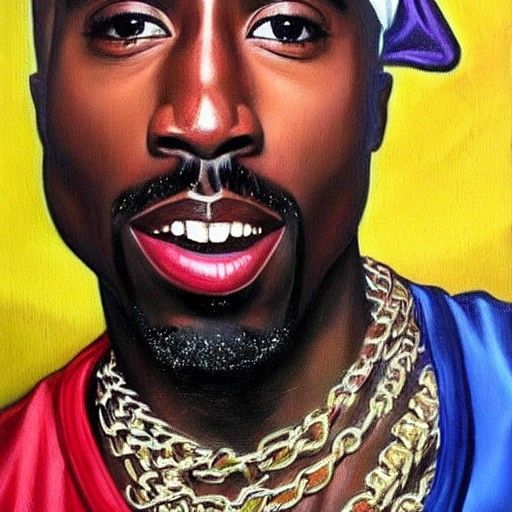 Tupac king of rap - AI Generated Artwork - NightCafe Creator