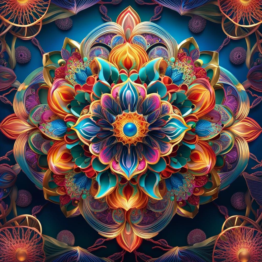 Mandala of Great Peace and Tranquil Harmony - AI Generated Artwork ...