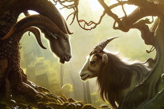 Norse Giants/Creatures 25: Thor's Two Goats - AI Generated Artwork ...