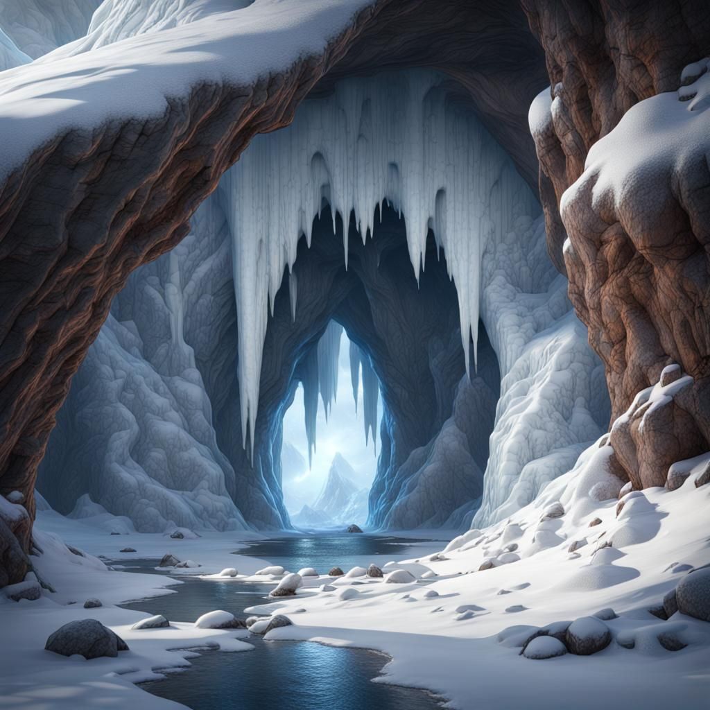 Ice Peak Lair - AI Generated Artwork - NightCafe Creator