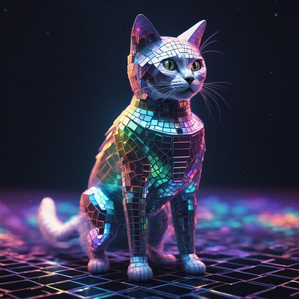Cyber Cat - AI Generated Artwork - NightCafe Creator