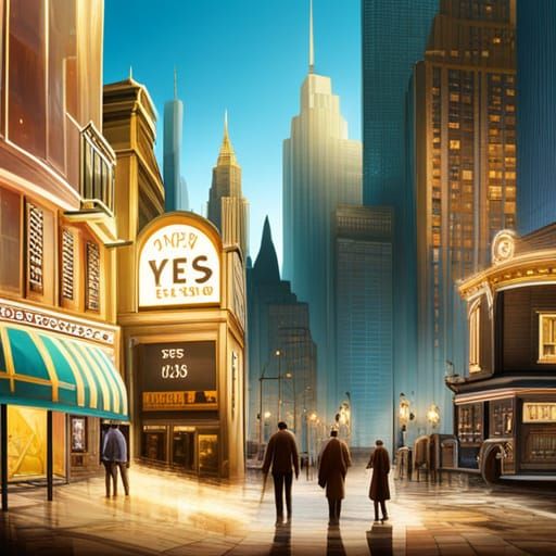 They play „YES!“ tonight. - AI Generated Artwork - NightCafe Creator