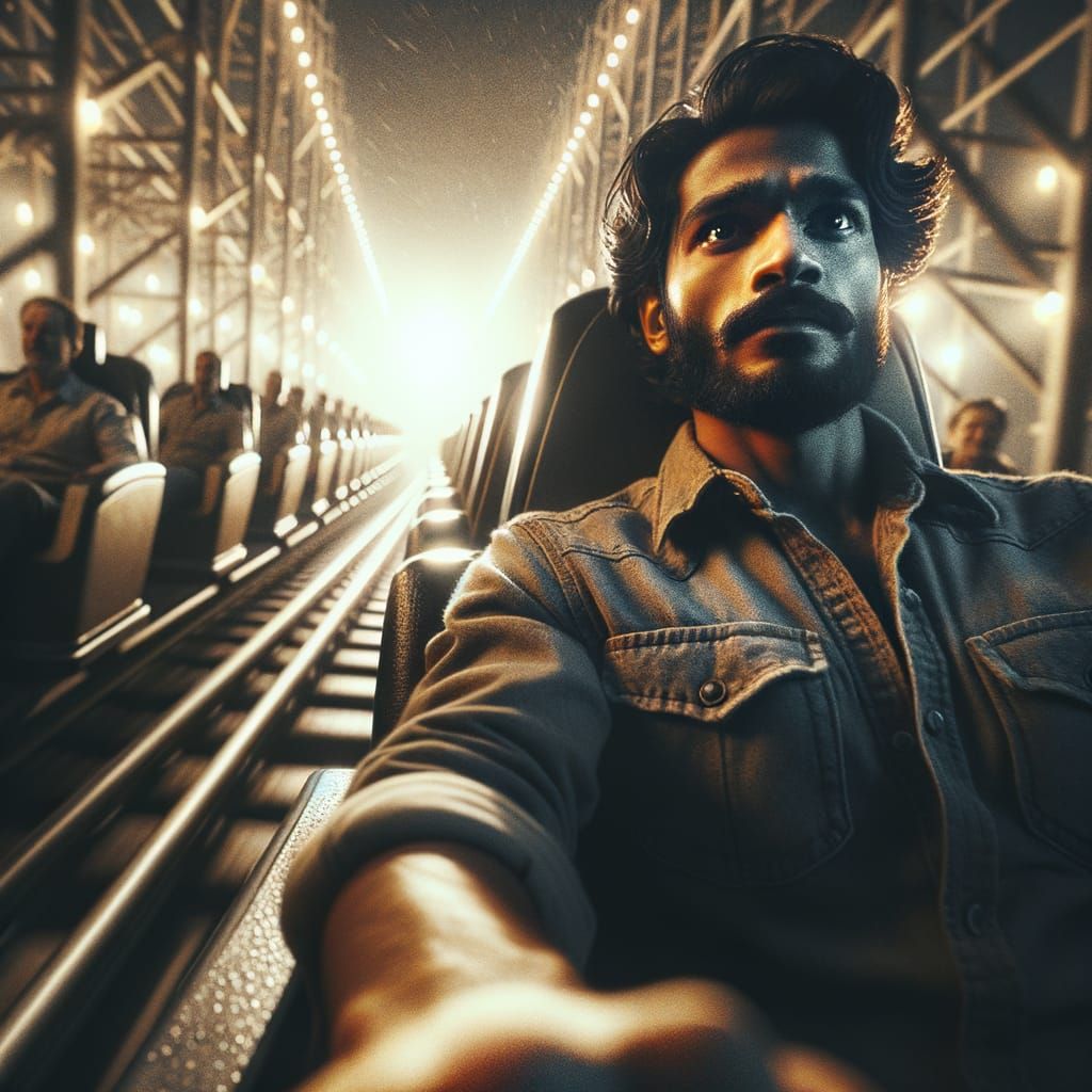 Epic Roller Coaster Ride in Cinematic Style - AI Art