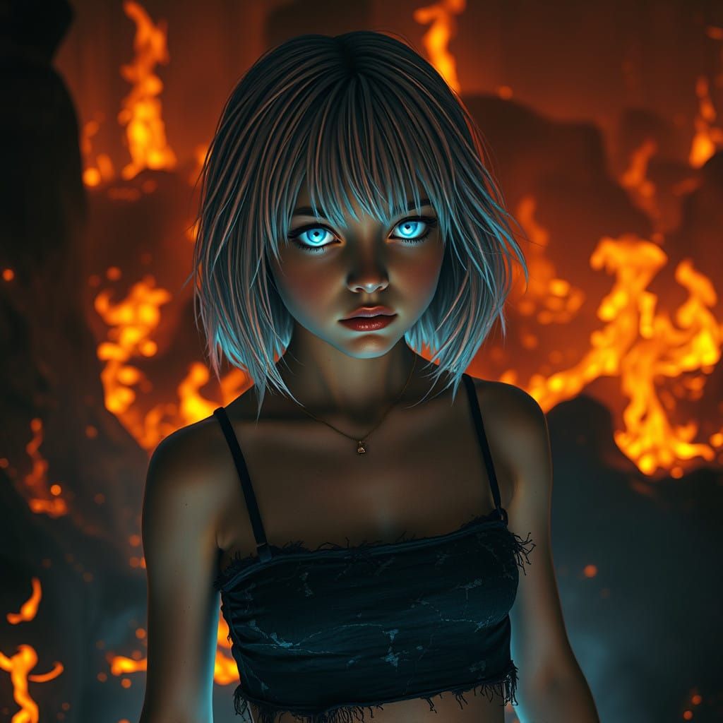 "In the infernal depths of Hell, where the air crackles with heat and ...