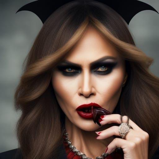 Vampire eating a bat - AI Generated Artwork - NightCafe Creator