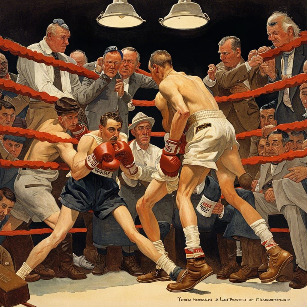 Boxing Match in an alternate dimension - AI Generated Artwork ...