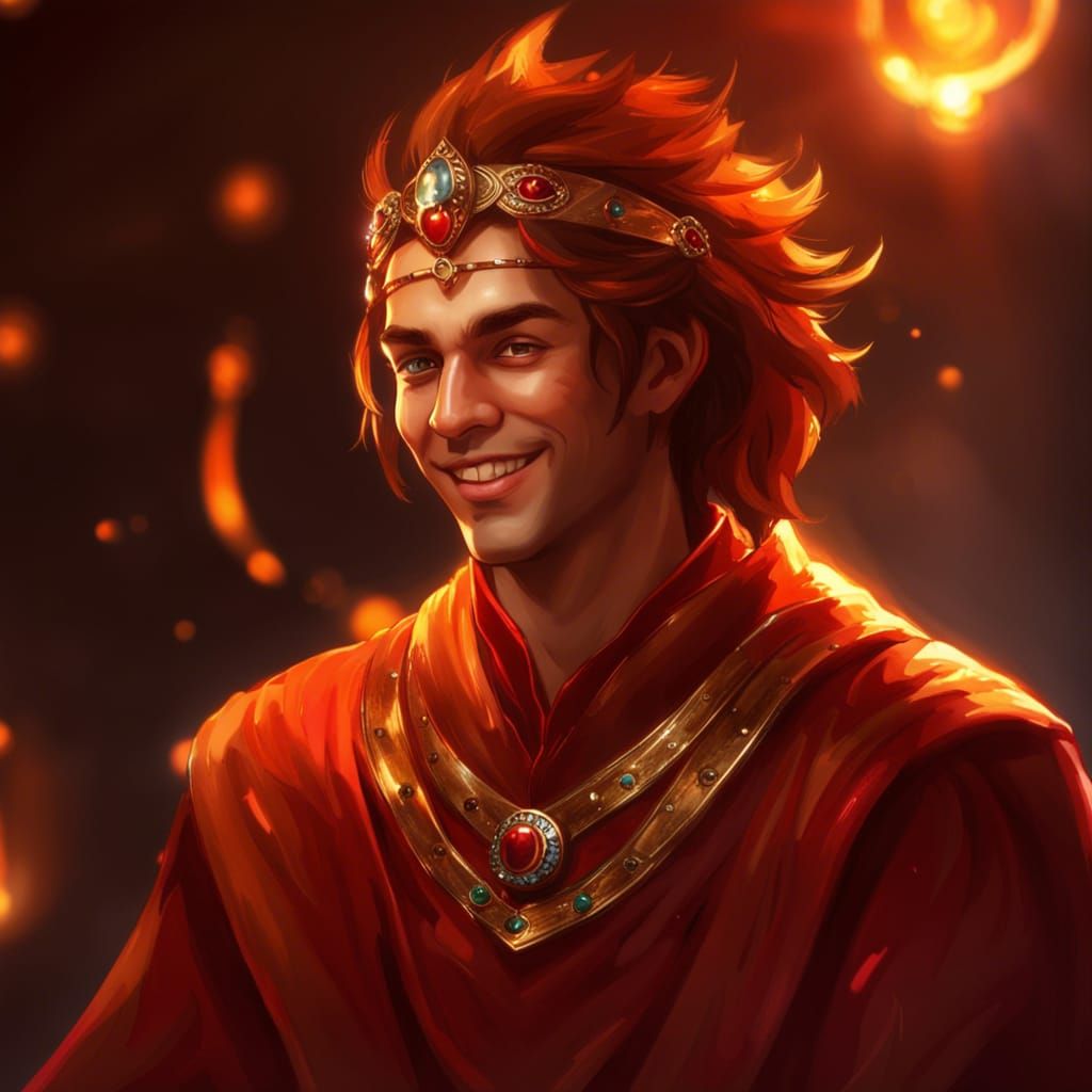Fire prince - AI Generated Artwork - NightCafe Creator