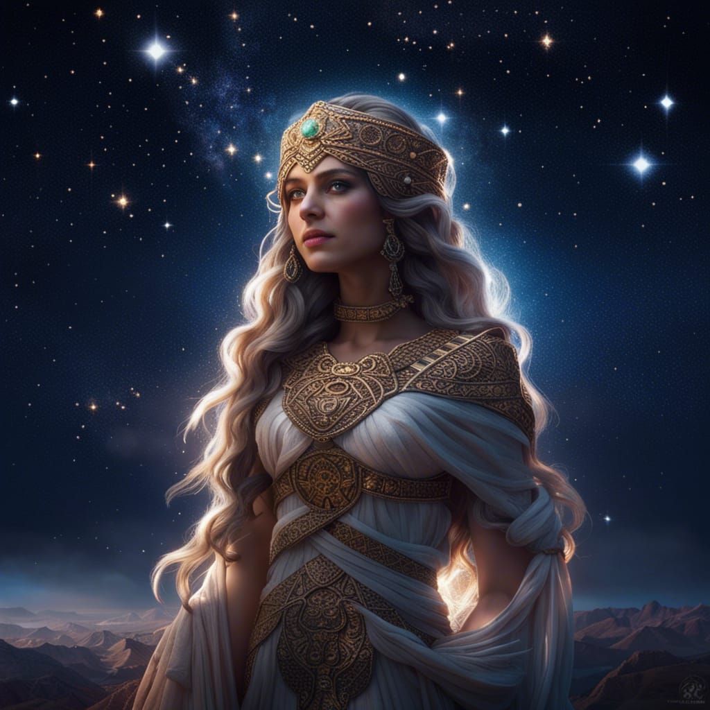 Ninlil, mesopotamian goddess of destiny - AI Generated Artwork ...