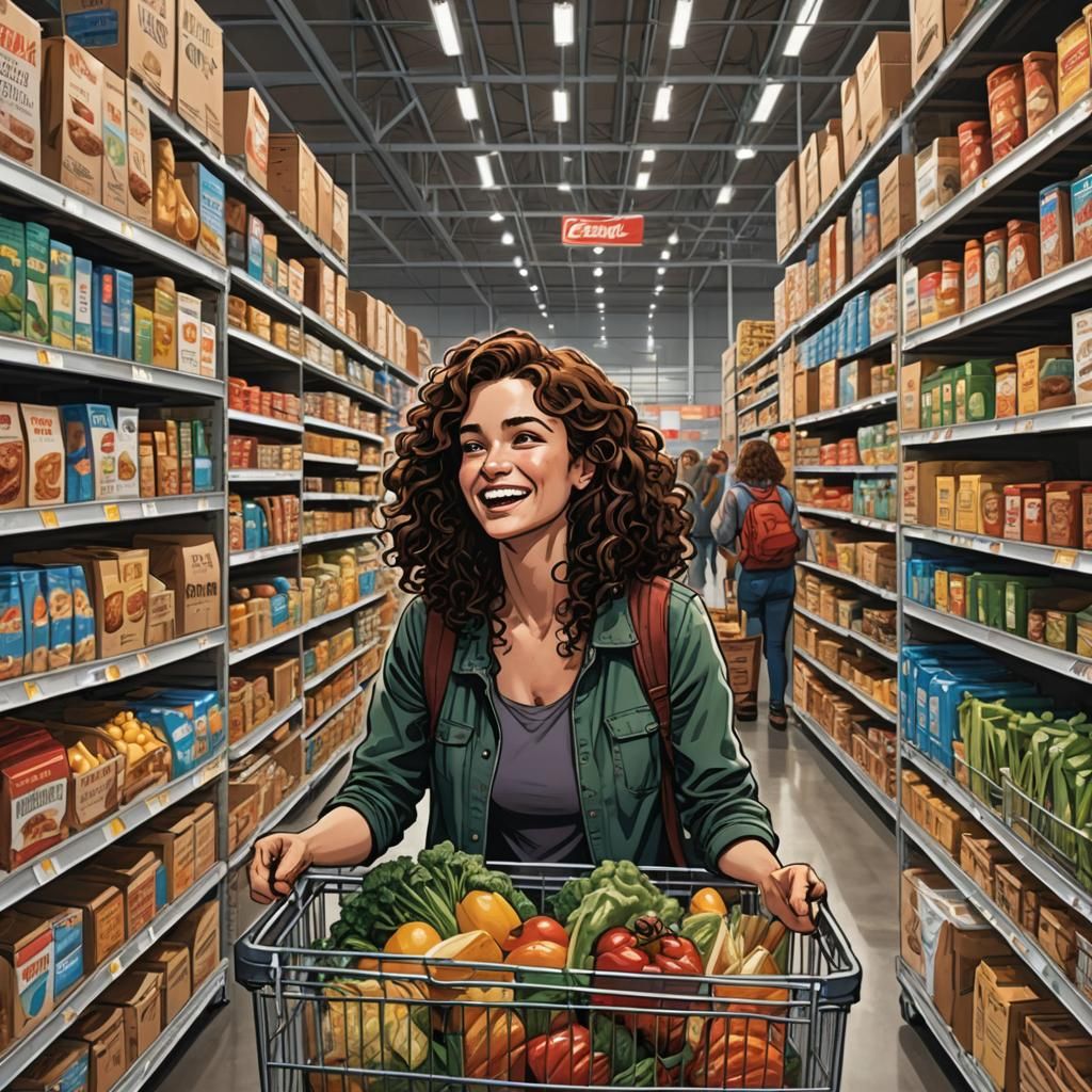 food shopping at costco - AI Generated Artwork - NightCafe Creator