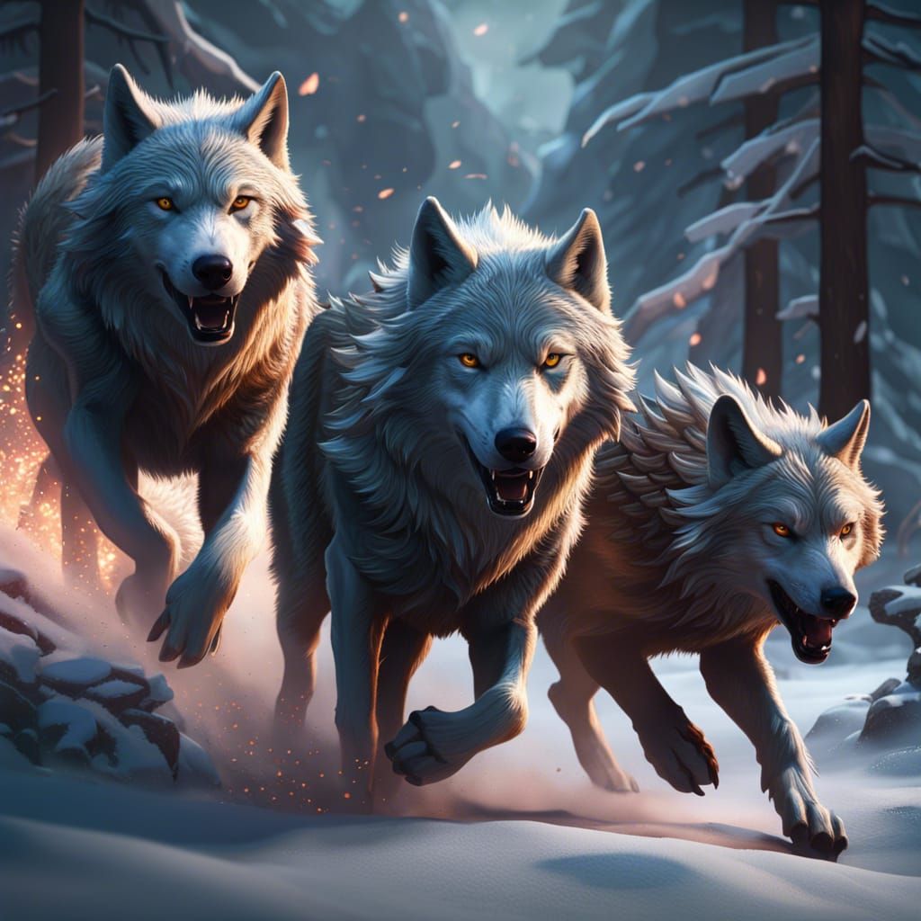 Wolves of Spark Clan - AI Generated Artwork - NightCafe Creator