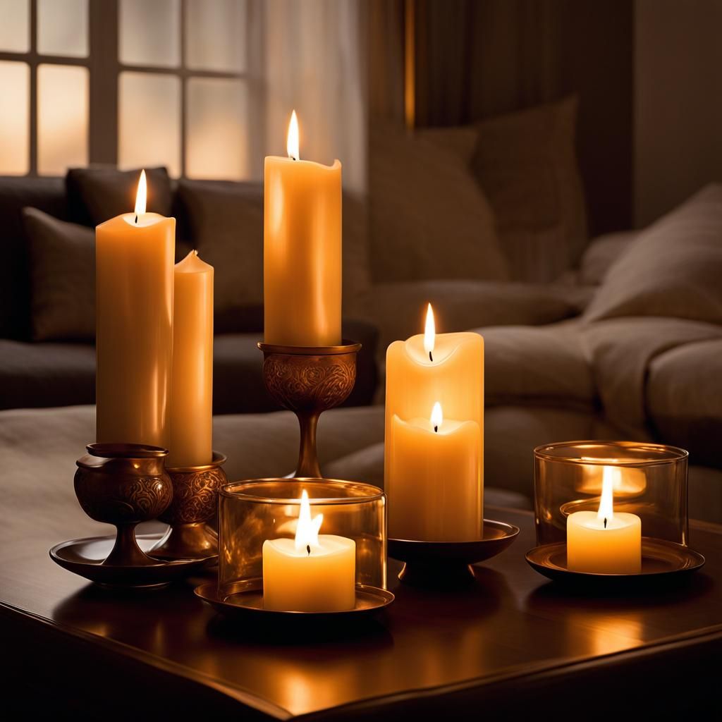 Cozy candlelit scene - AI Generated Artwork - NightCafe Creator