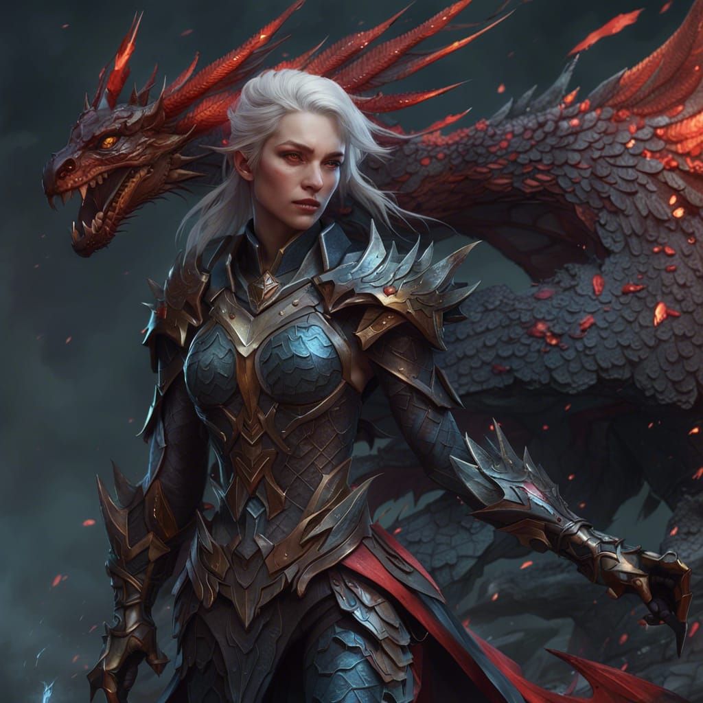 Character art of draconic female figure - AI Generated Artwork ...