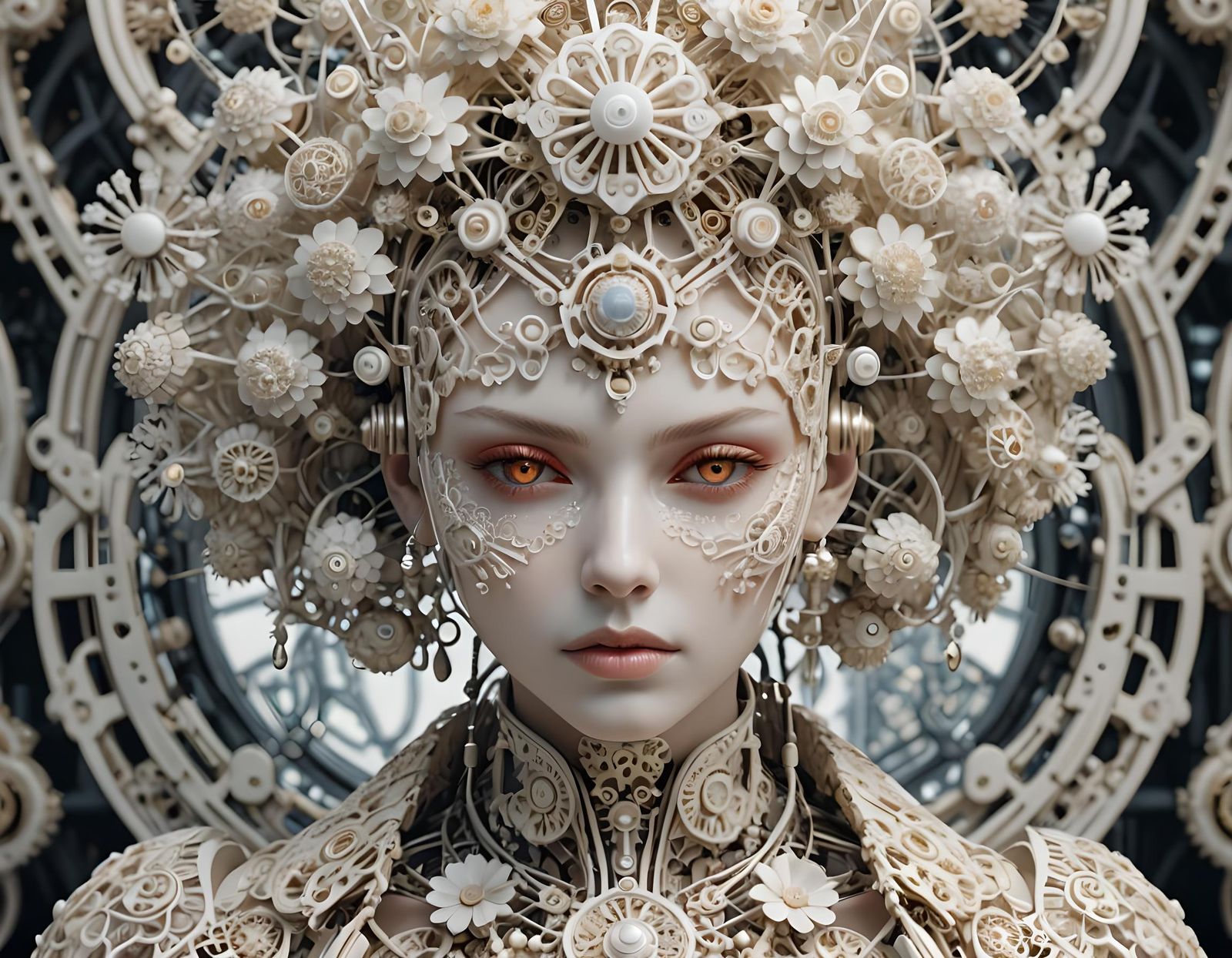 Cyborg Number 1. wearing her status features. - AI Generated Artwork ...