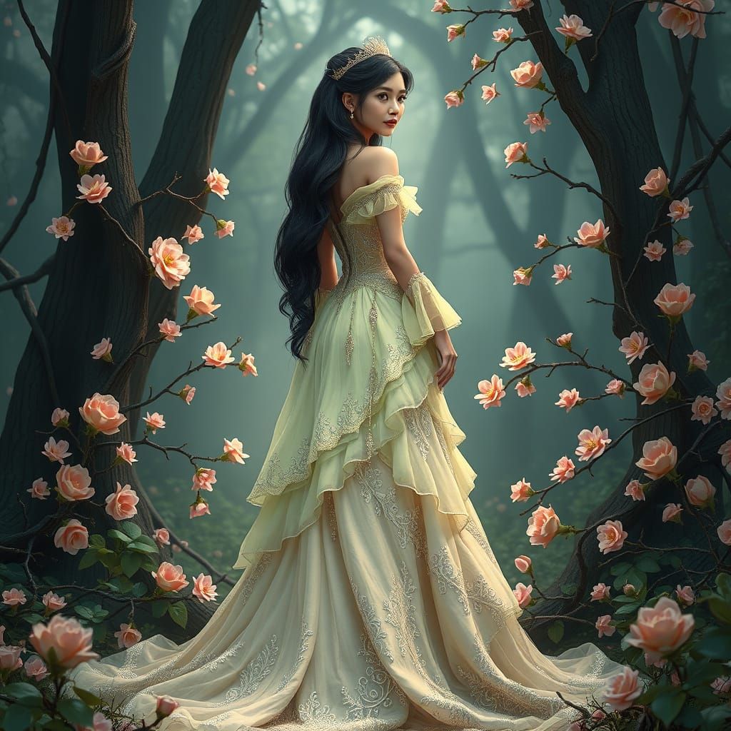 Druid princess - Regal Fantasy Princess in Enchanted Forest