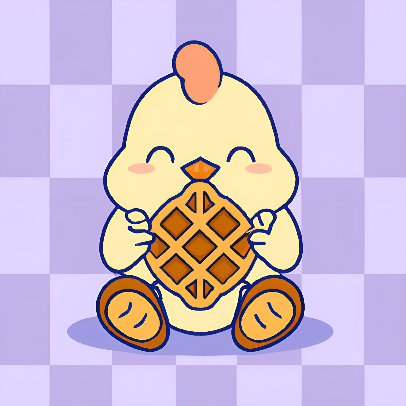 Cute Chicken Eating Waffles (Chicken And Waffles) - AI Generated ...