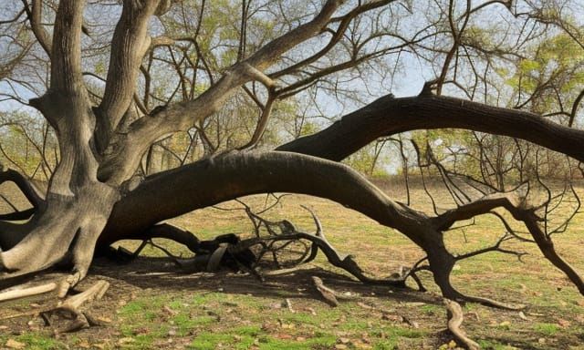 a drooping branch, tree, broken branch - AI Generated Artwork ...