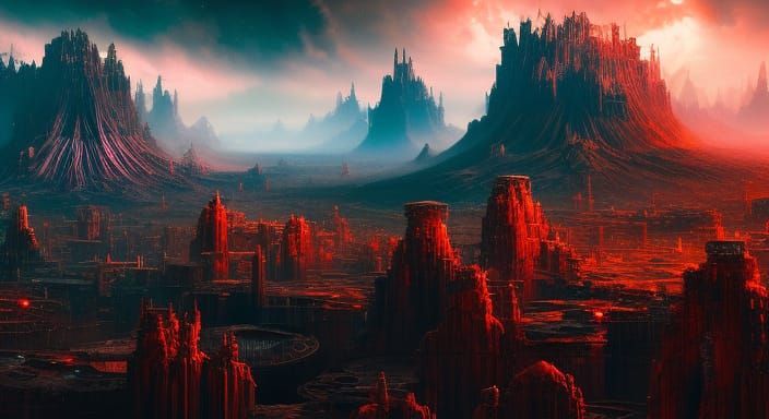 Alien Mega City - AI Generated Artwork - NightCafe Creator